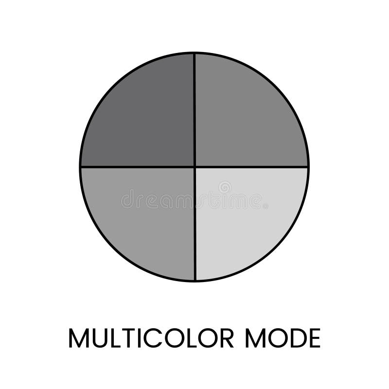Multicolor Mode in Vector Line Icon. Stock Vector - Illustration of ...