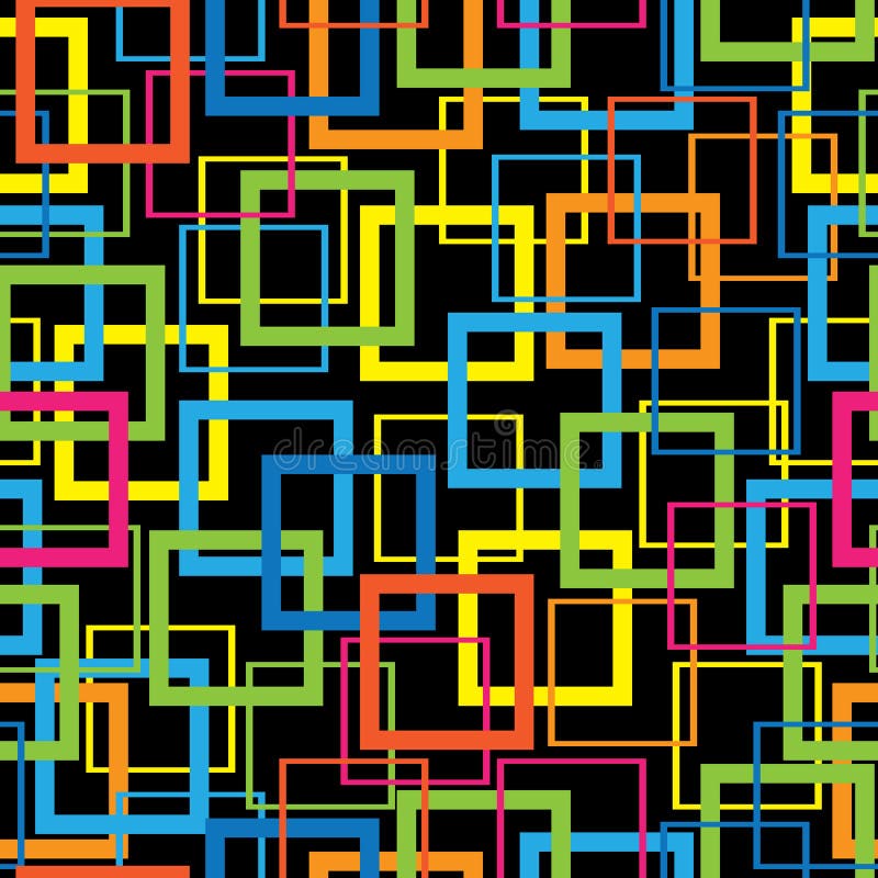 Multicolor Mosaic of Seamless Pattern Stock Vector - Illustration of ...