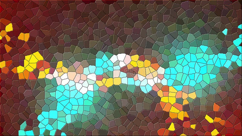 Multicolor Mosaic of Various Shapes. Computer Generated Abstract ...