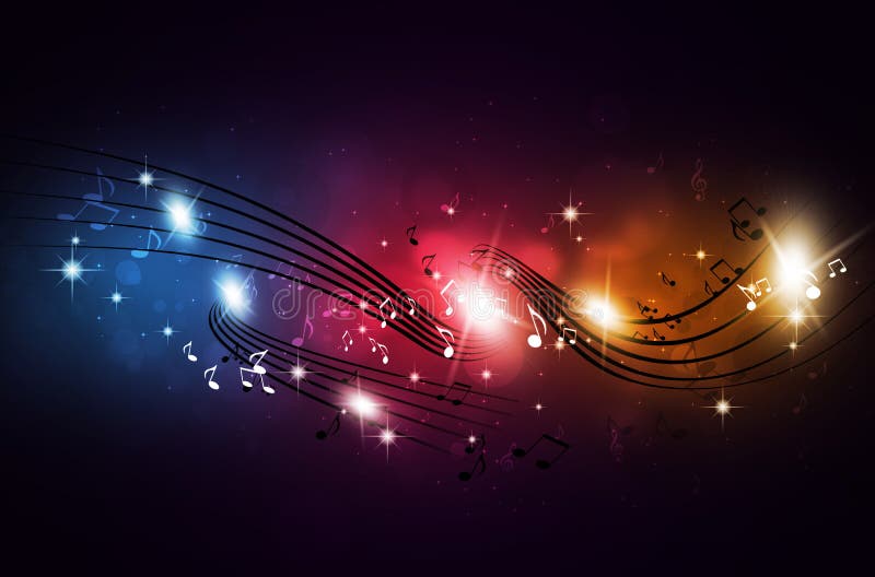 Multicolor Music Notes stock illustration. Illustration of flyer - 76989649