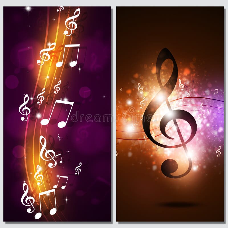 Music Notes Banners stock illustration. Illustration of sound - 100187982