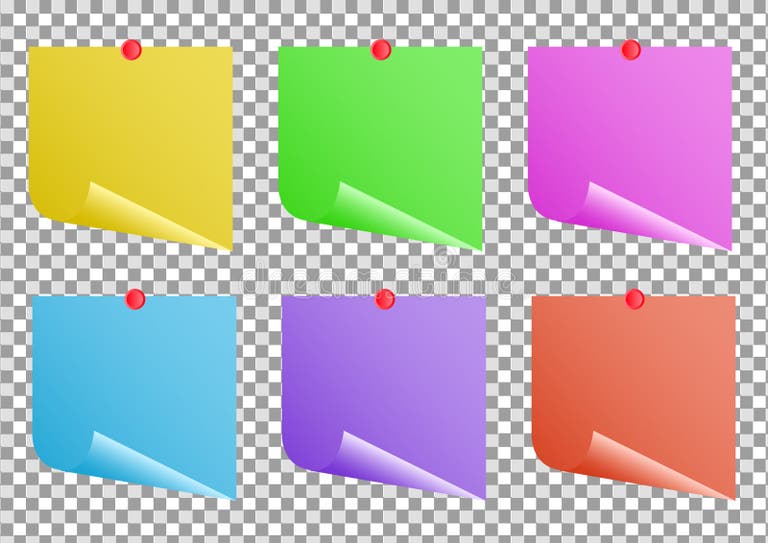 Red Sticky Note Transparent Stock Illustrations – 569 Red Sticky Note ...