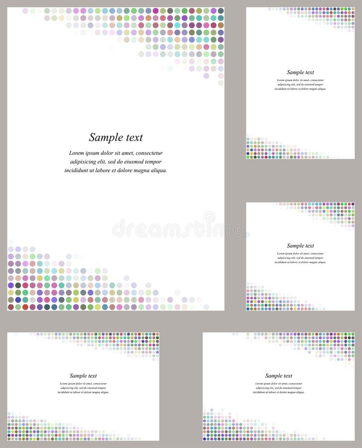 Multicolor Page Corner Design Template Set Stock Vector - Illustration ...