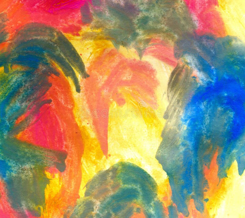 Multicolor Paint Background Stock Illustration - Illustration of mixed ...