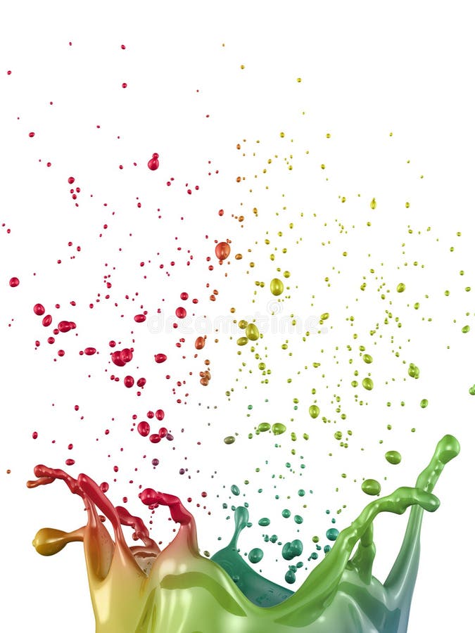 Multicolor paint splash stock illustration. Illustration of movement ...