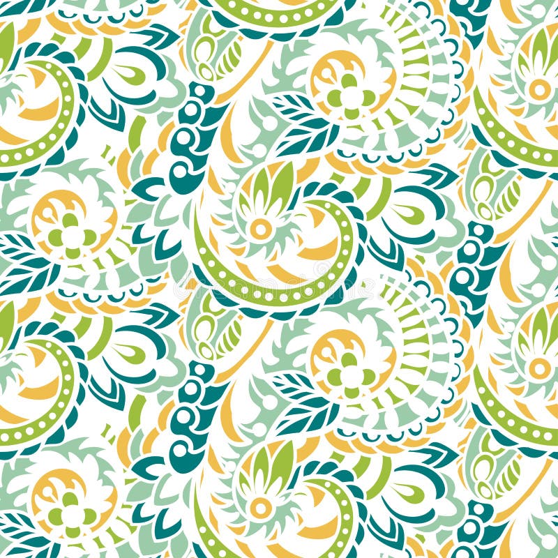 Multicolor Paisley print stock vector. Illustration of decoration ...