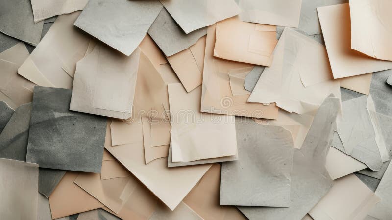 Multicolor Paper Collage with Neutral and Gray Hues Stock Image - Image ...