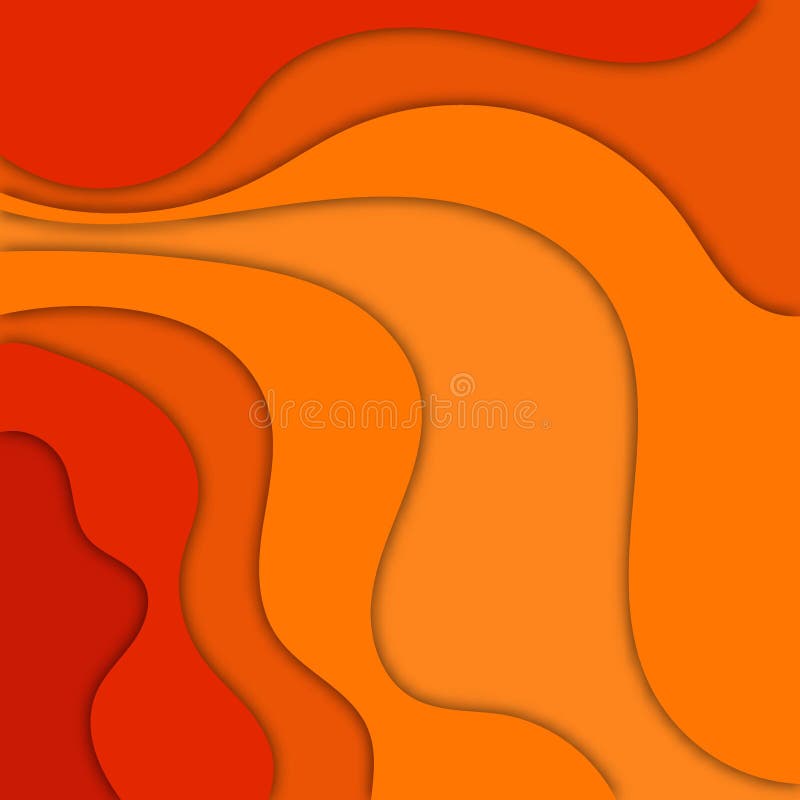 Multicolor Paper Layers 3D Paper with Gradient on Orange Vector ...