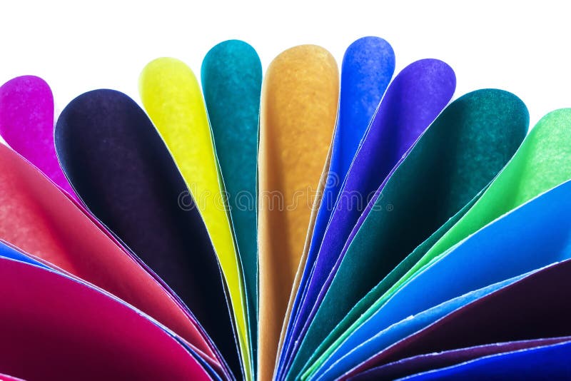 Multicolor paper stock photo. Image of palette, bent - 41376428
