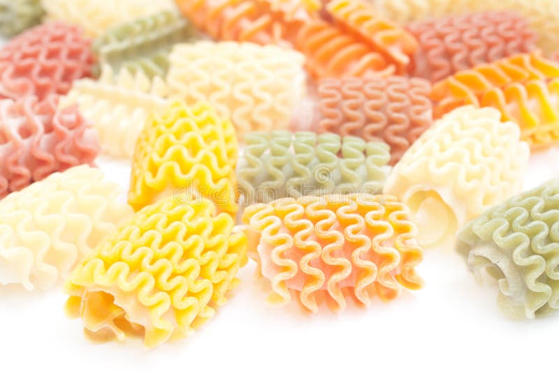 Tri-Color Radiatore Pasta Closeup Stock Image - Image of italian ...
