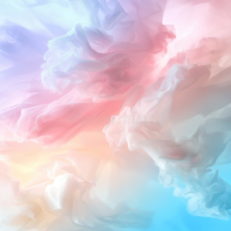 Multicolor Pastel Colour Palette of Abstract 3d Wavy Smooth Background ...