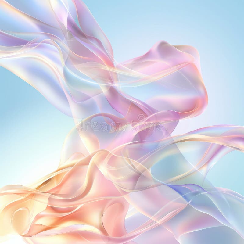 Multicolor Pastel Colour Palette of Abstract 3d Wavy Smooth Background ...