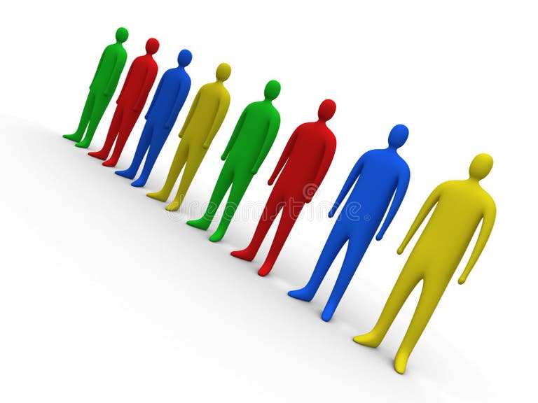 Multicolor people #2 stock illustration. Illustration of crowd - 471337