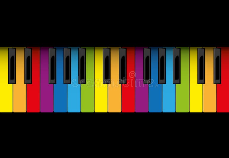 Multicolor Piano Keyboard Stock Illustrations – 74 Multicolor Piano ...