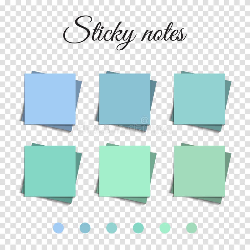 Multicolor Post it Notes Isolated Background. Colored Sticky Note Set ...