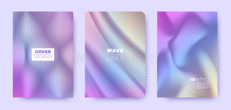 Multicolor Poster. Pastel 3d Lines Shape Stock Vector - Illustration of ...