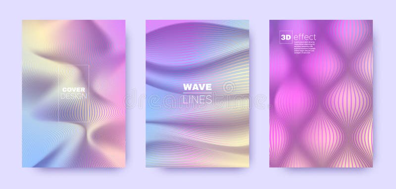 Multicolor Poster. Pastel 3d Lines Shape Stock Vector - Illustration of ...