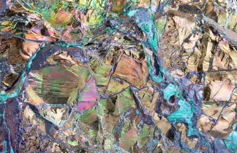 Texture of Pyrite Crystal in Quartz Stock Image - Image of gold ...