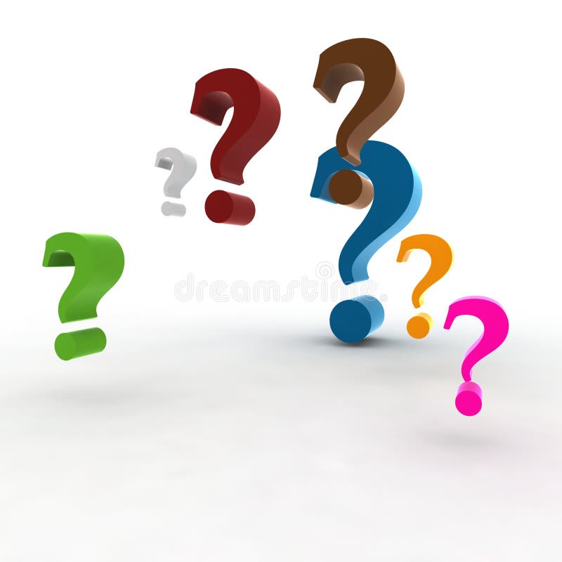 Multicolor question-marks stock illustration. Illustration of business ...