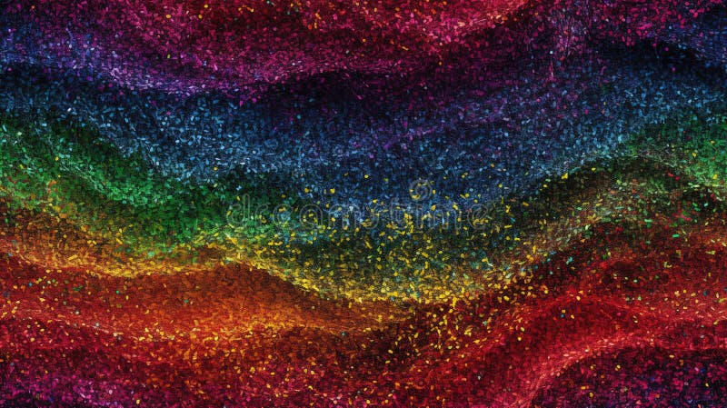 Multicolor Rainbow Glitter Background. Generative AI Stock Illustration ...