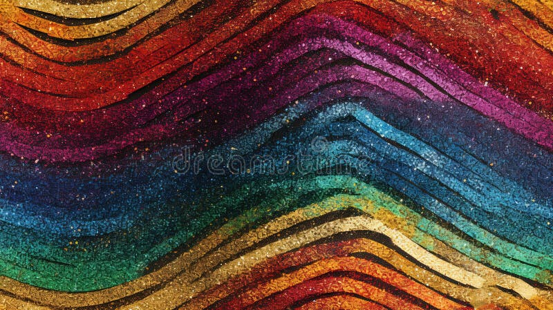 Multicolor Rainbow Glitter Background. Generative AI Stock Illustration ...