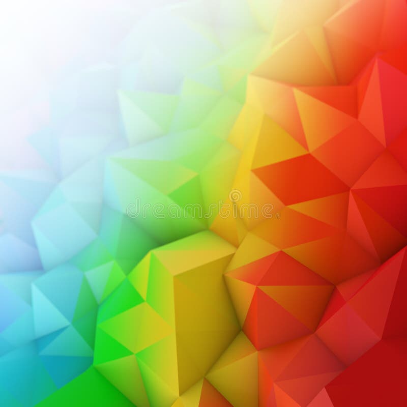 Multicolor Rainbow Spectrum Low Poly Geometric Surface Abstract Stock ...