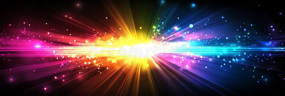 Multicolor Rays, AI Generated Stock Illustration - Illustration of ...