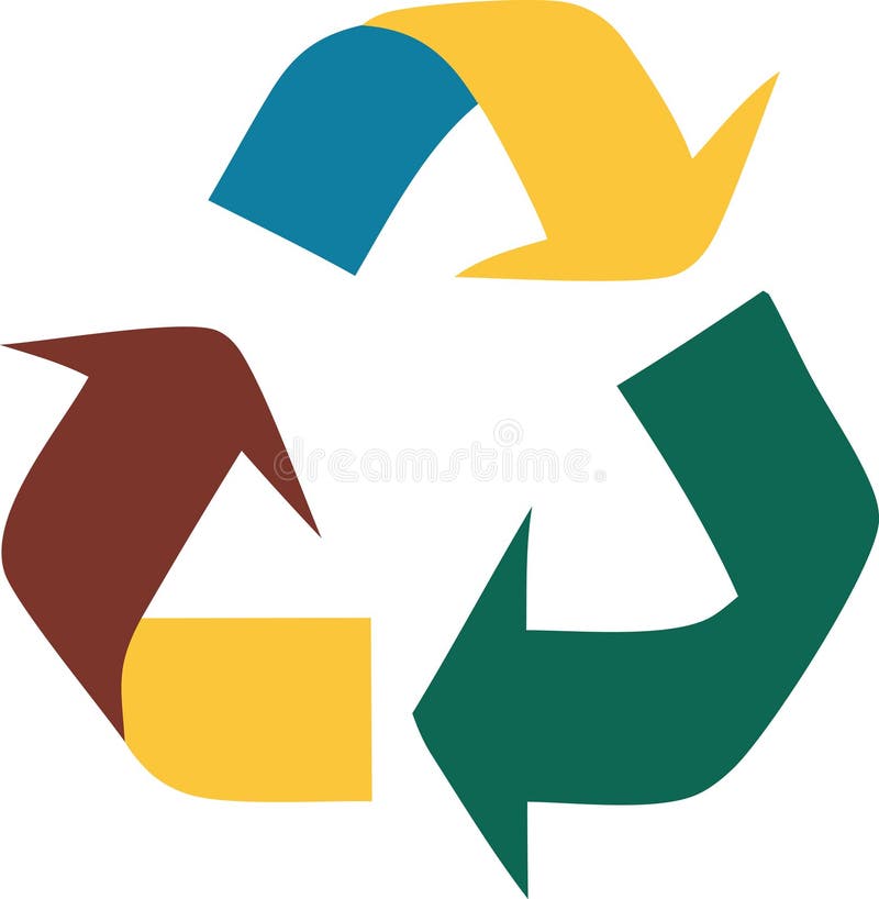 Multicolor Recycling Arrows Symbol Stock Vector - Illustration of ...