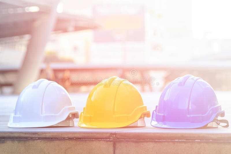 Multicolor Safety, Construction Protection Helmet Stock Photo - Image ...