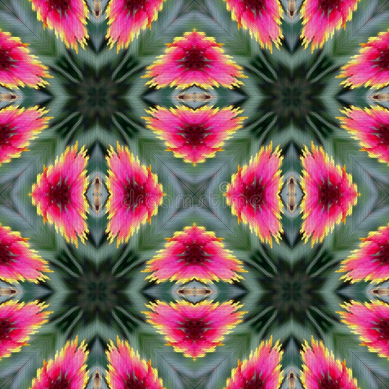 Multicolor Seamless Texture. Mosaic Symmetric Background Stock Vector ...