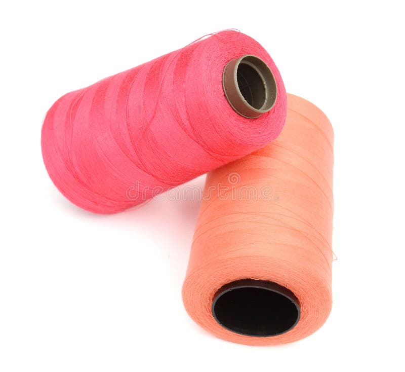 Multicolor Sewing Thread Isolated on White Background. Stock Image ...