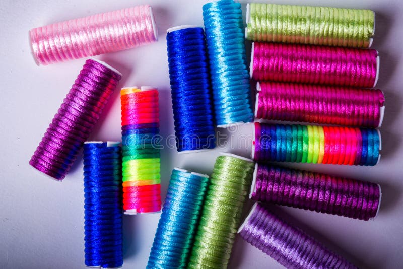 Multicolor sewing threads stock photo. Image of craft - 127945478