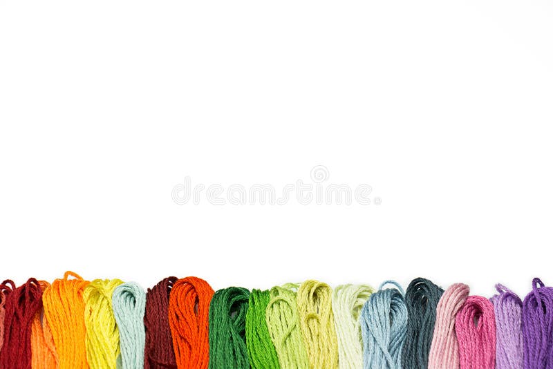 Multicolor Sewing Threads Border Stock Photo - Image of colored, purple ...