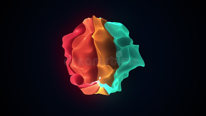 Multicolor Shapeless Object with Torn Edges. Computer Generated a ...