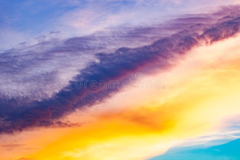 Multicolor sky at sunset stock photo. Image of dawn, scenics - 72663600