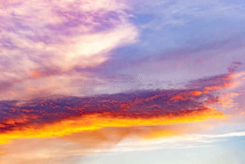 Multicolor sky at sunset stock photo. Image of environment - 72662668