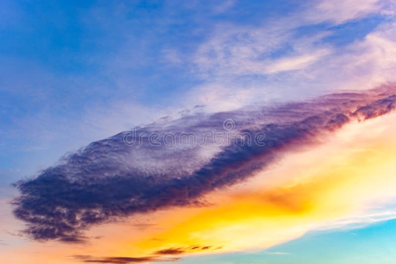 Multicolor sky at sunset stock photo. Image of environment - 72663362