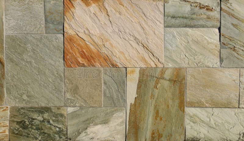 Multicolor Slate Stone Tiles. Main Colors are Pink, Gray and Green ...