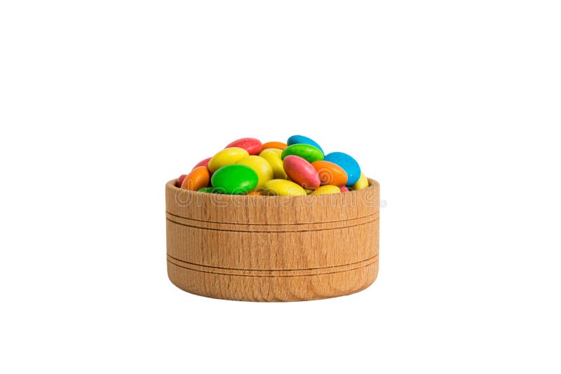 Multicolor Small Mixed Colored Chocolate Coated Candies in Bowl ...