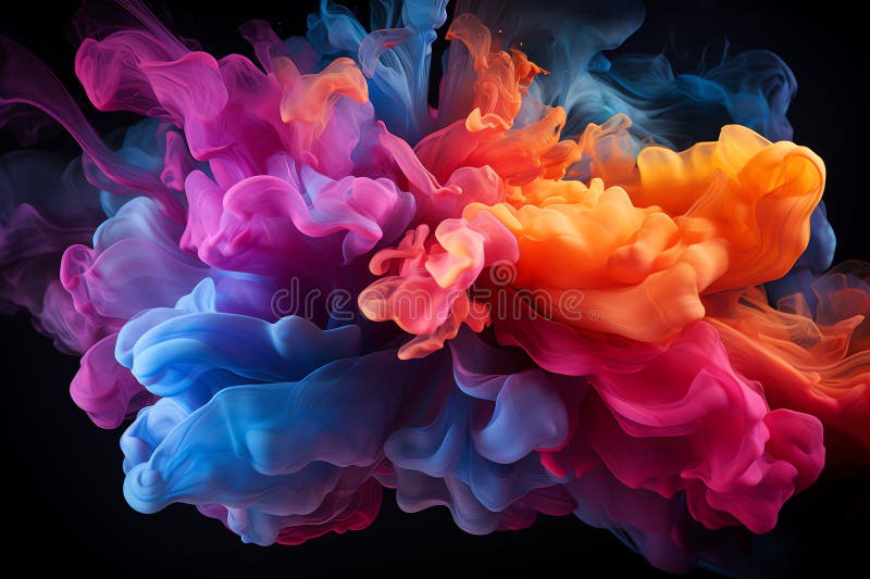 Multicolor Smoke, AI Generated Stock Illustration - Illustration of ...