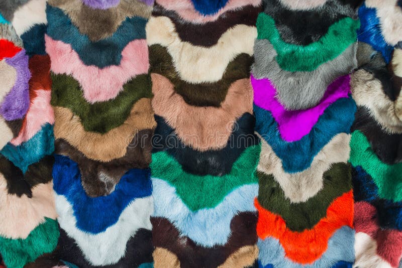 Multicolor Soft Mink Fur Tecture Stock Image - Image of decorative ...