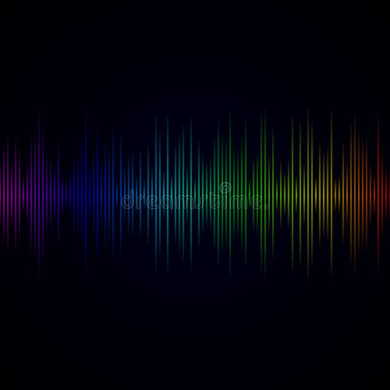 Multicolor Sound Wave from Equalizer Background Stock Illustration ...