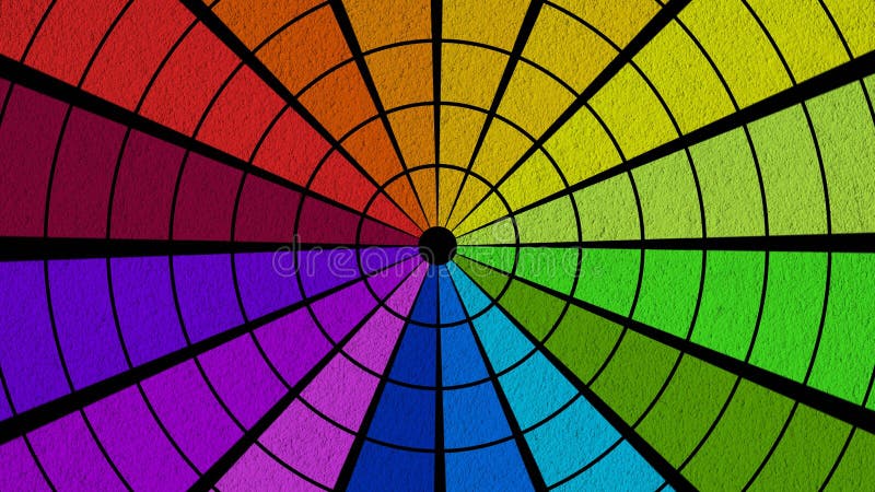 Multicolor Spectral Rainbow Circle Made of Several Segments Stock ...