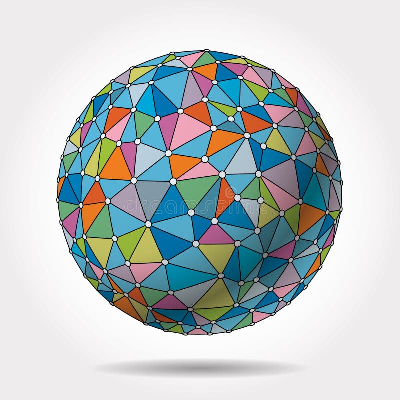 Multicolor sphere triangle stock vector. Illustration of creative ...