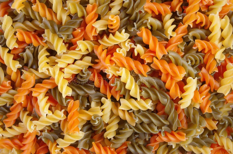 Multicolor Spiral Macaroni. Stock Image - Image of descriptive, objects ...