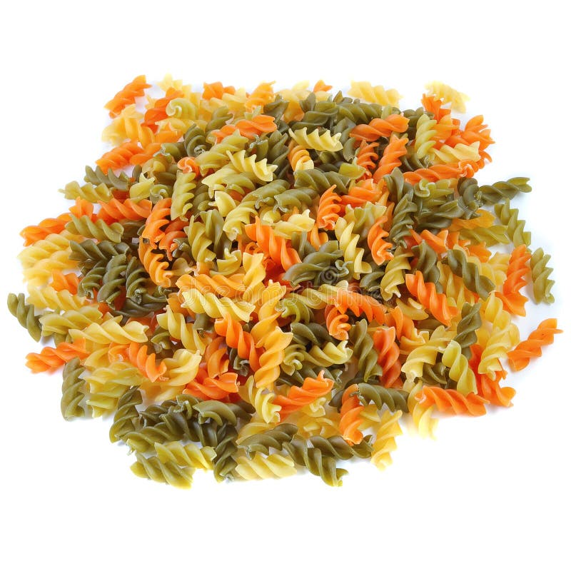 Multicolor Spiral Macaroni. Stock Image - Image of descriptive, objects ...