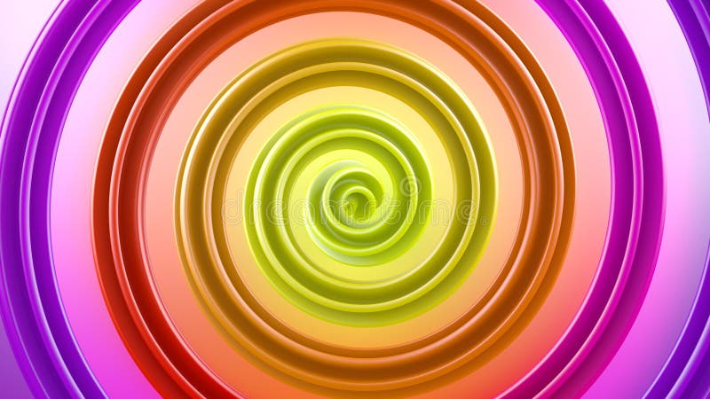 Multicolor Spiral Background, Modern Beauty Computer Generated Art ...