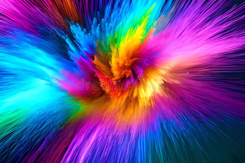 Multicolor Splash of Particles Festival of Colors Powder Burst ...