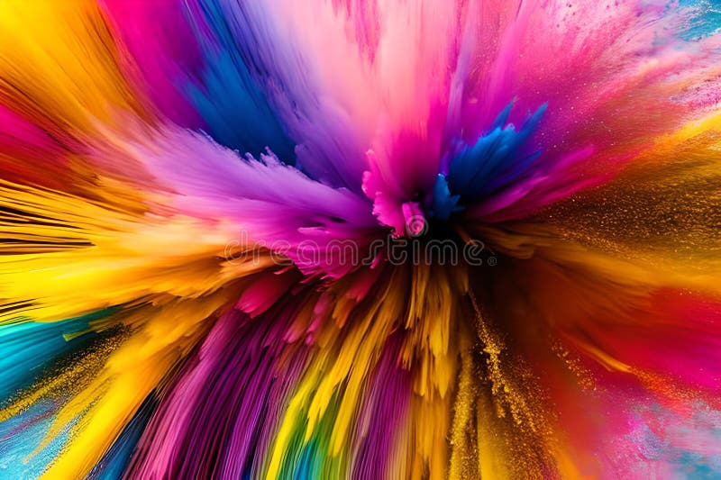 Multicolor Splash of Particles Festival of Colors Powder Burst ...
