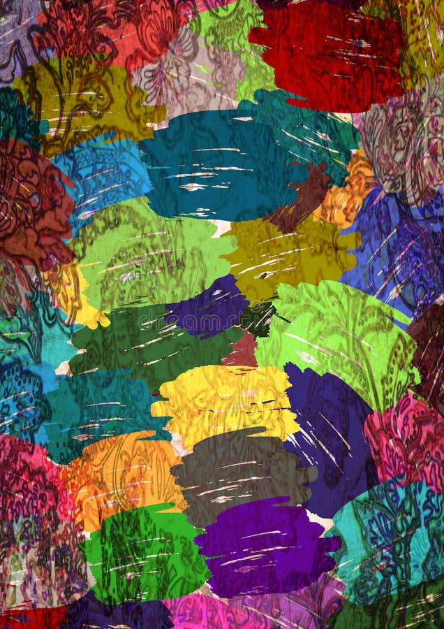 Multicolor Splashes Background /texture. Red, Green, Yellow, Blue Stock ...